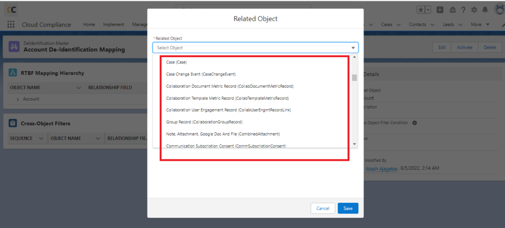 Step 2: Creating Data Retention Rule - Cloud Compliance