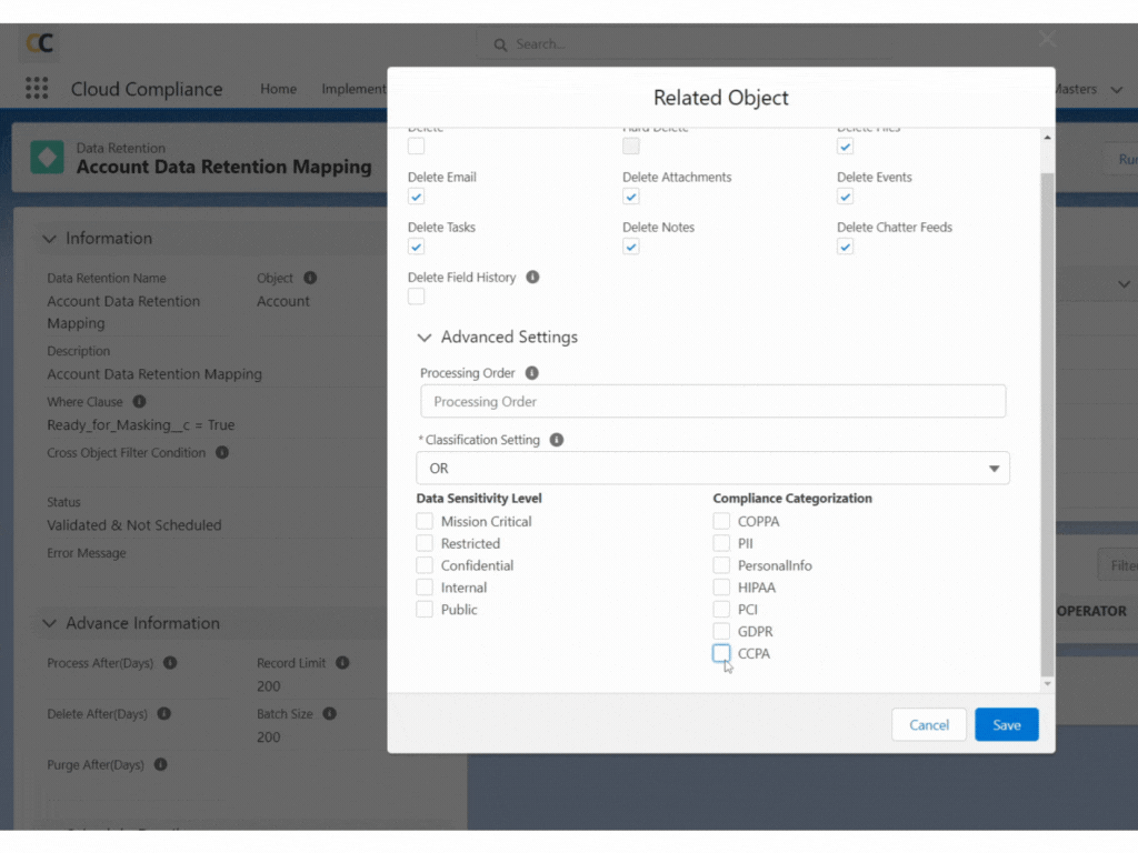 Salesforce Data Retention App By Cloud Compliance