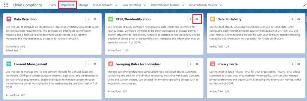 Import/Export RTBF Mappings - Cloud Compliance